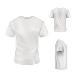 White T-Shirt and Baseball Cap - Front & Back View