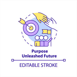 Purpose unleashed future blue gradient concept Vector Image