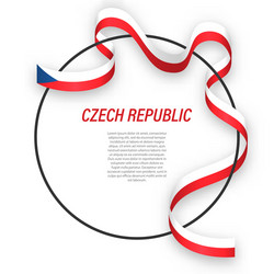 Ribbon flag of czech republic Royalty Free Vector Image