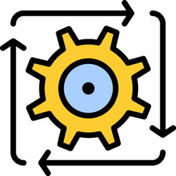 Workflow automation development flow operation Vector Image
