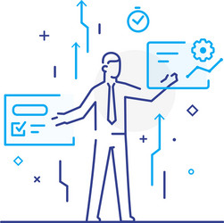 Businessmen staff development workflow growth Vector Image