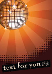 Disco ball banner Royalty Free Vector Image - VectorStock