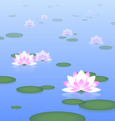 Lotus pond Royalty Free Vector Image - VectorStock