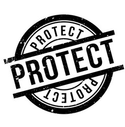 Protect rubber stamp Royalty Free Vector Image