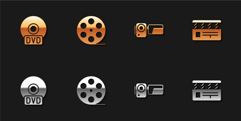 Golden Film Reel Vector Images (over 610)