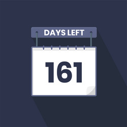 Countdown icon 161 days left for sales promotion Vector Image