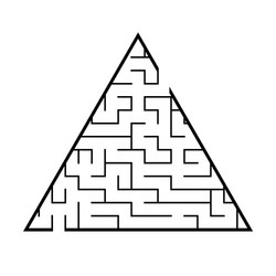 Labyrinth game triangle maze puzzle Royalty Free Vector