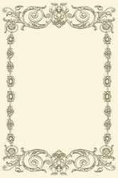 Classical vintage old frame card design Royalty Free Vector