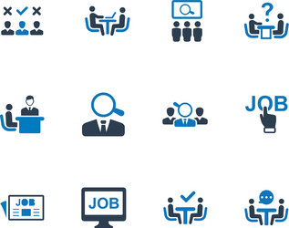 Recruitment interview icon Royalty Free Vector Image