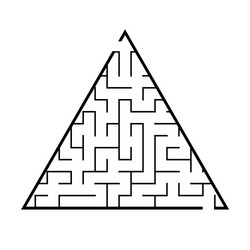 Labyrinth game triangle maze puzzle Royalty Free Vector