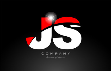 Alphabet letter combination js j s with grunge Vector Image