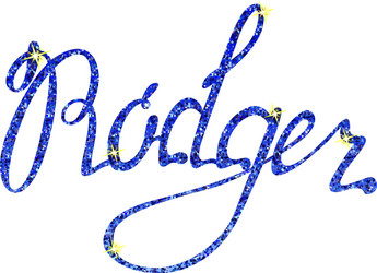 Rodger name lettering Royalty Free Vector Image