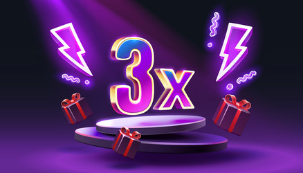 7x winner banner promotion flyer prize label Vector Image