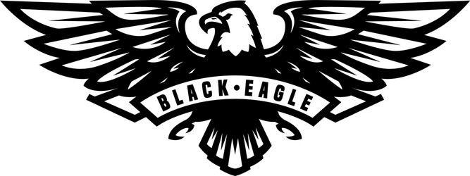 Black eagle symbol emblem Royalty Free Vector Image