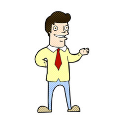 Comic cartoon salesman Royalty Free Vector Image