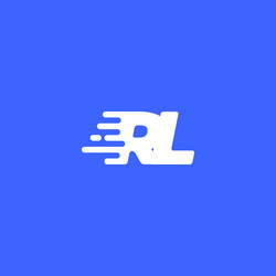 Letter rl fast speed technology modern logo design