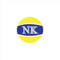 N k letter logo emblem design Royalty Free Vector Image