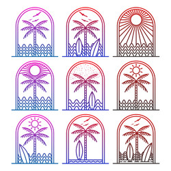 Hello summer summer theme design Royalty Free Vector Image