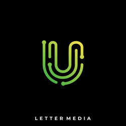 Abstract letter design template Royalty Free Vector Image