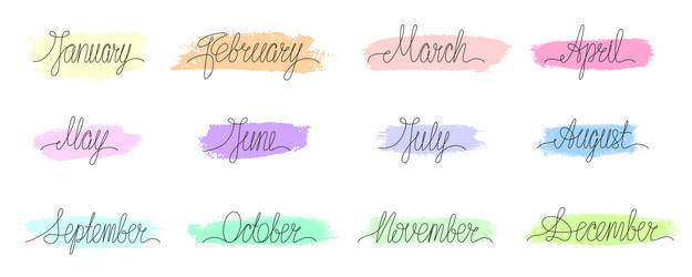 Months Names Font Vector Images (over 560)