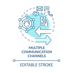 Multiple communication channels concept icon Vector Image