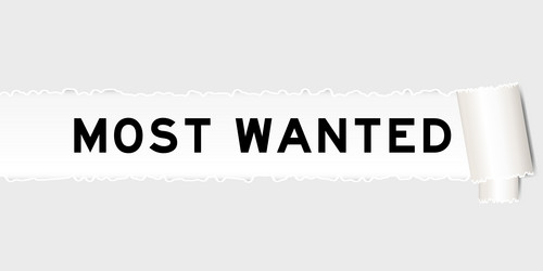 Futuristic hud banner that have word most wanted Vector Image