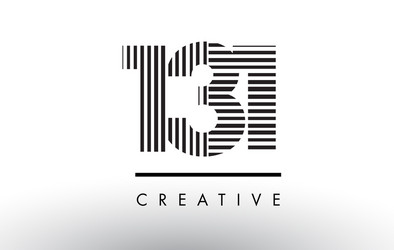 131 black and yellow number logo design Royalty Free Vector