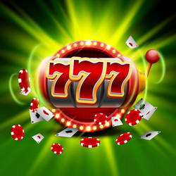 Jackpot - 777 on casino slot machine big win Vector Image