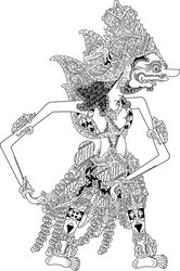 Wayang bima or werkudara Royalty Free Vector Image