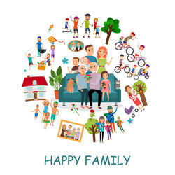 Happy family Royalty Free Vector Image - VectorStock