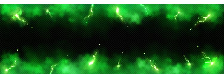 Blue lightning and smoke effect frame background Vector Image