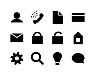Website icons black icons in blue circle Vector Image