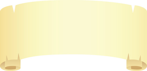 Yellow scroll with musical notation Royalty Free Vector