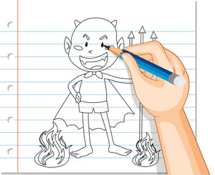 Devil Line Drawing Vector Images (over 2,100)