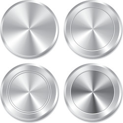 Metallic button Royalty Free Vector Image - VectorStock
