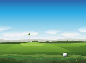 Beautiful golf course Royalty Free Vector Image