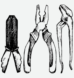 Cartoon nippers tool character diy equipment Vector Image