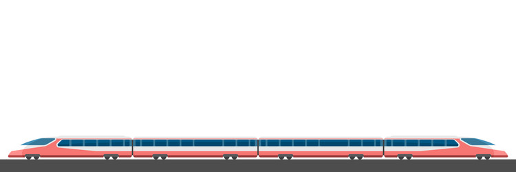 Passenger express train with side view Royalty Free Vector