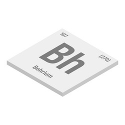 Bohrium bh periodic table element Royalty Free Vector Image