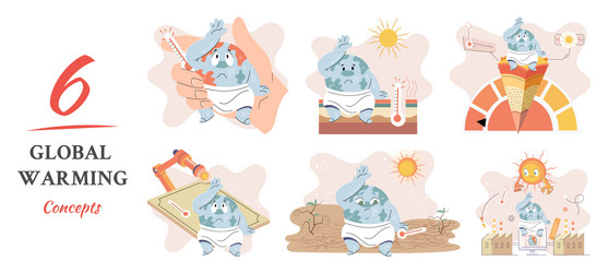 Climate change concept global warming metaphor Vector Image