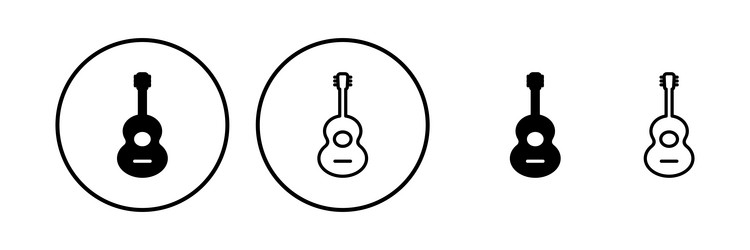 Guitar icon musical instrument sign Royalty Free Vector