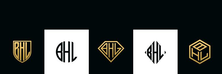 Initial letters bsb logo designs bundle Royalty Free Vector