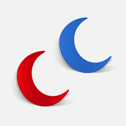 Realistic design element moon Royalty Free Vector Image