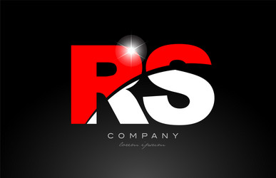 Grunge white red black alphabet letter r logo Vector Image