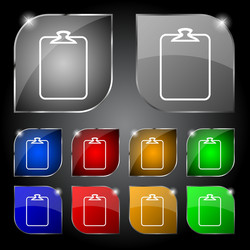File annex icon paper clip symbol attach sign set Vector Image