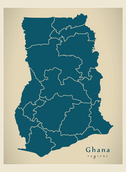 Modern map - ashanti region map ghana gh Vector Image
