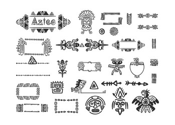 Aztec Tribal Frames Vector Images (over 9,500)