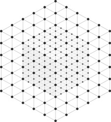 Wireframe mesh outline cube Royalty Free Vector Image