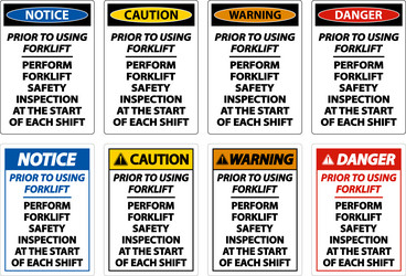 Warning perform safety inspection sign on white Vector Image