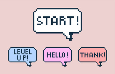 Cartoon chat words set Royalty Free Vector Image